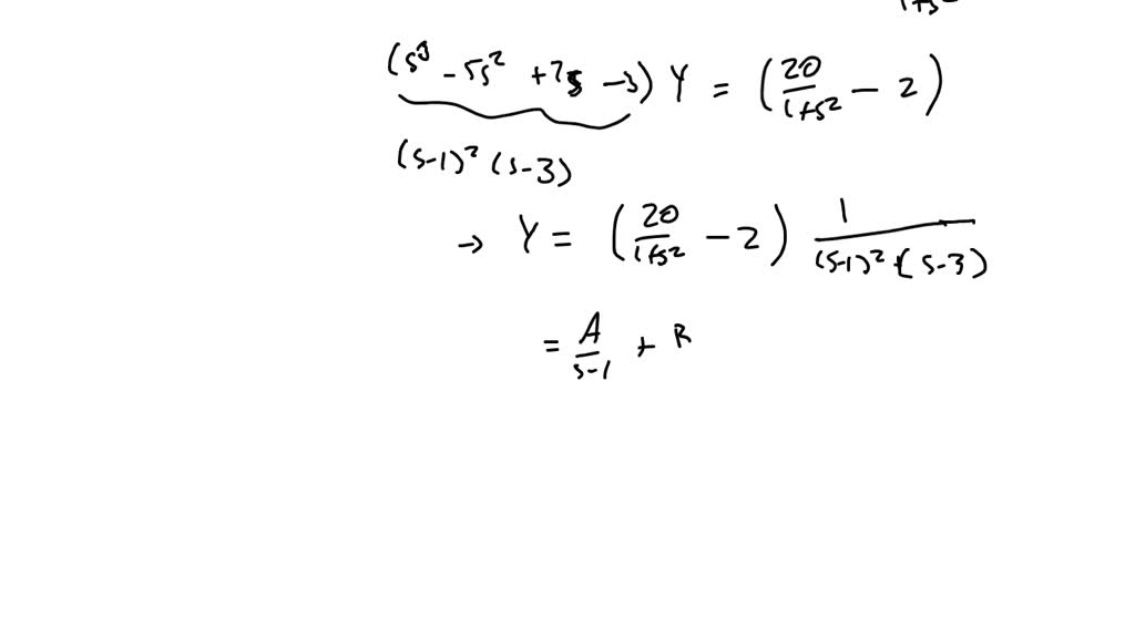 SOLVED: 4. Use Laplace transforms to solve the IVP y^'''-5 y^''+7 y^'-3 ... SOLVED: 4. Use Laplace transforms to solve the IVP y^'''-5 y^''+7 y^'-3 ...