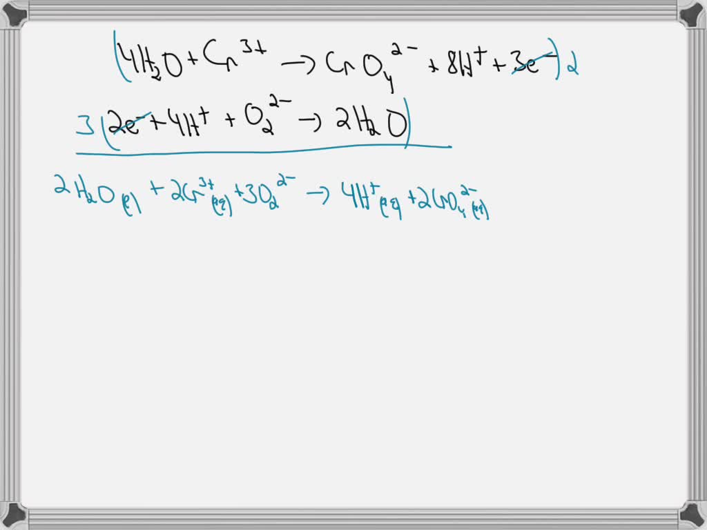 SOLVED: Balance the following redox reactions under the given ...