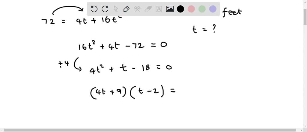 Solved Falling Object Travels Distance Given By The Formula D 4t