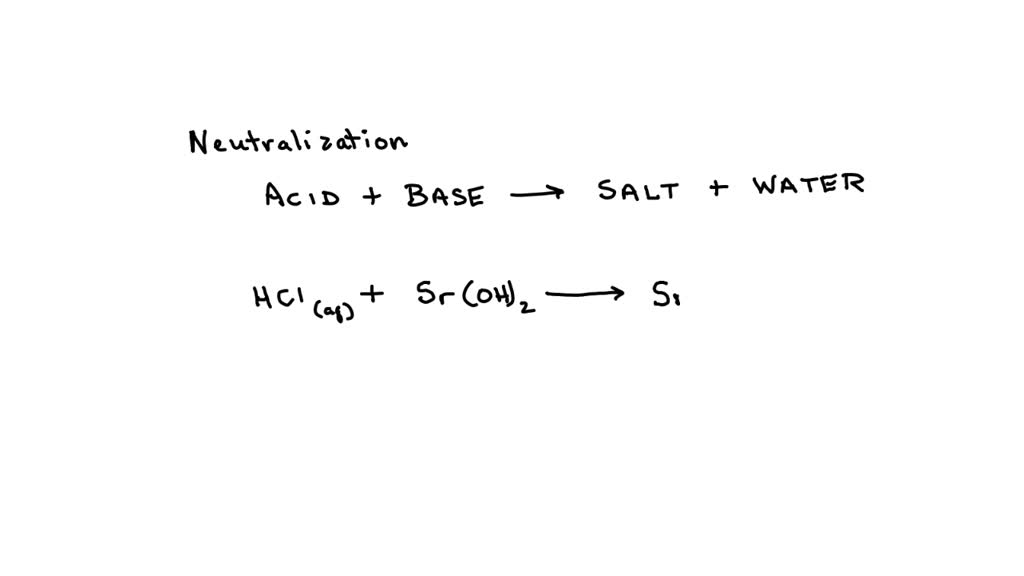 SOLVED: Complete the balanced neutralization equation for the reaction ...
