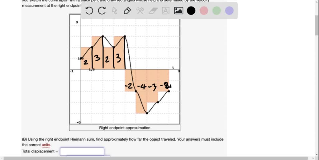 SOLVED: (A) Using the left endpoint Riemann sum, find approximately how ...