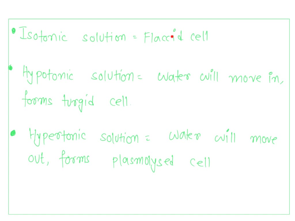 SOLVED: Building Vocabulary: Water Balance in Cells Can you match these ...