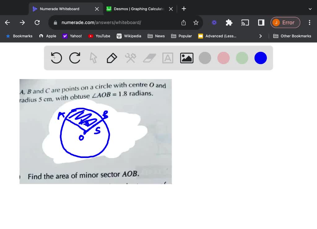 SOLVED: The diagram below shows a circle center 0 and radius 84 cm: X ...