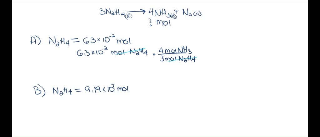SOLVED: For the reaction shown, calculate how many moles of NH3 form when each amount of ...