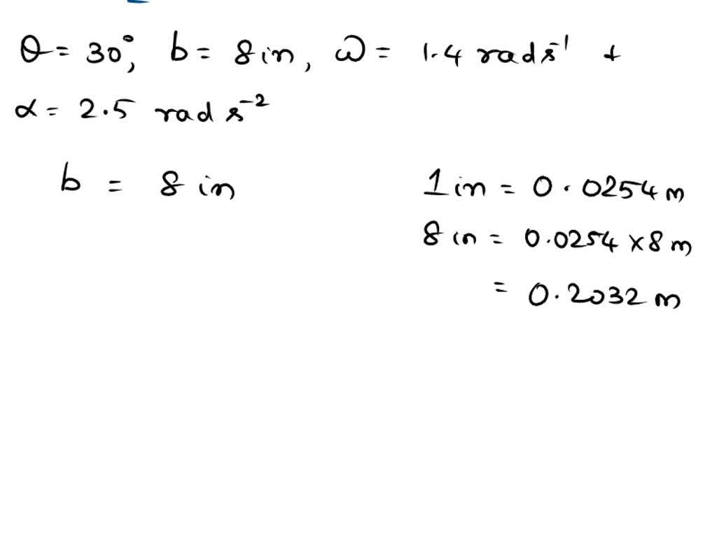 Solved Develop General Expressions For The Instantaneous Velocity And Acceleration Of Point A