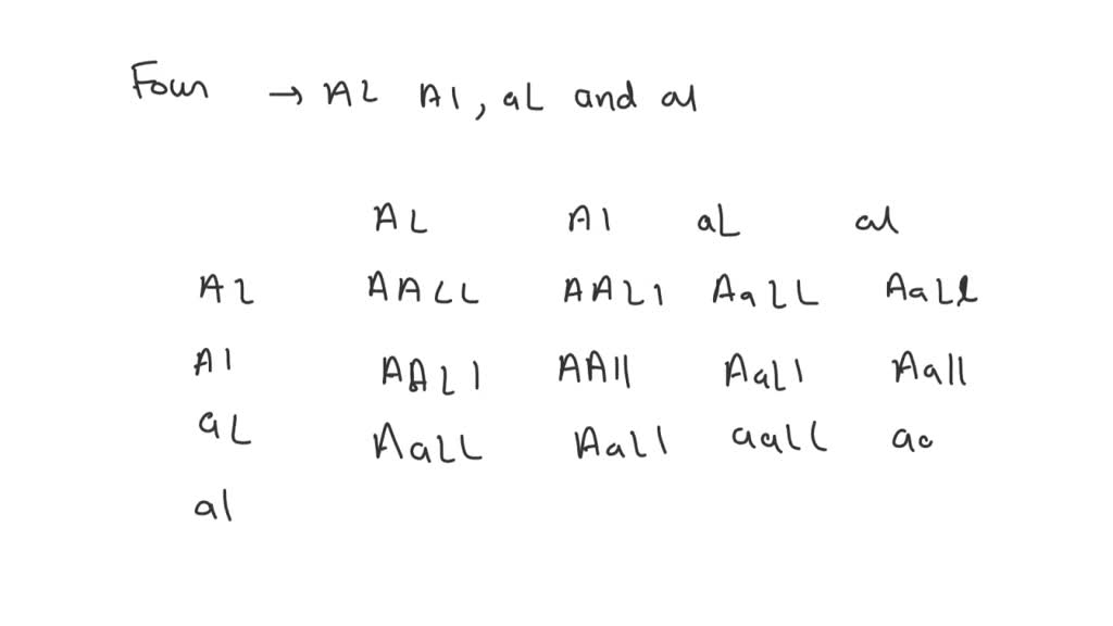 SOLVED: In peas, axial (A) flower position dominant to terminal (a) and ...