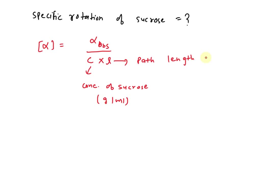 SOLVED: Polarimetry Lab Organic Chemistry 1. A sucrose solution with a ...