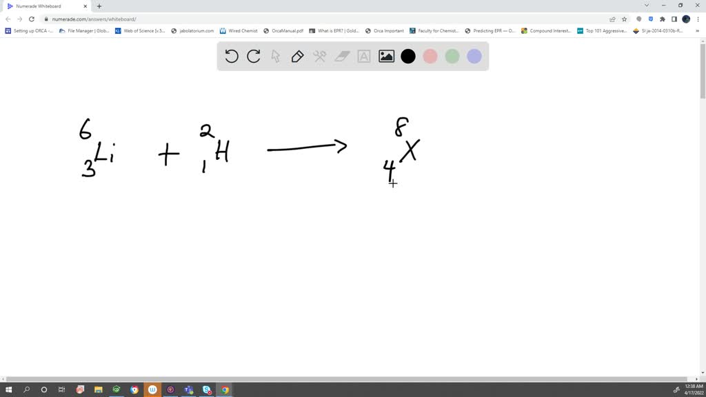SOLVED: The nuclide 6Li reacts with 2H to form two identical particles ...