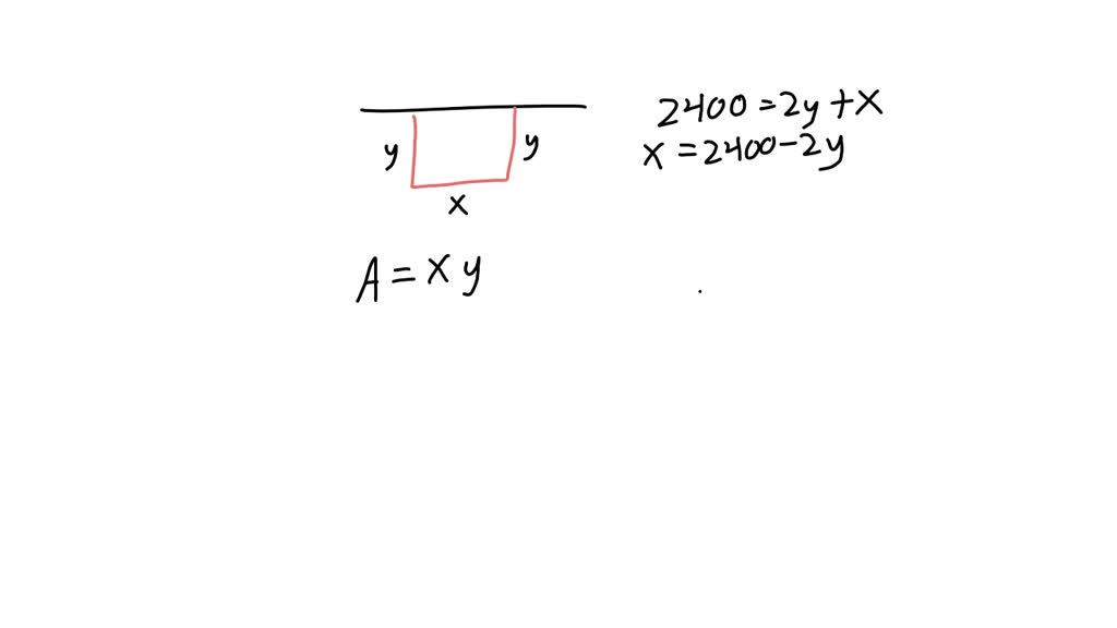 SOLVED: The owner of motel has 2400 m of fencing and wants to enclose ...
