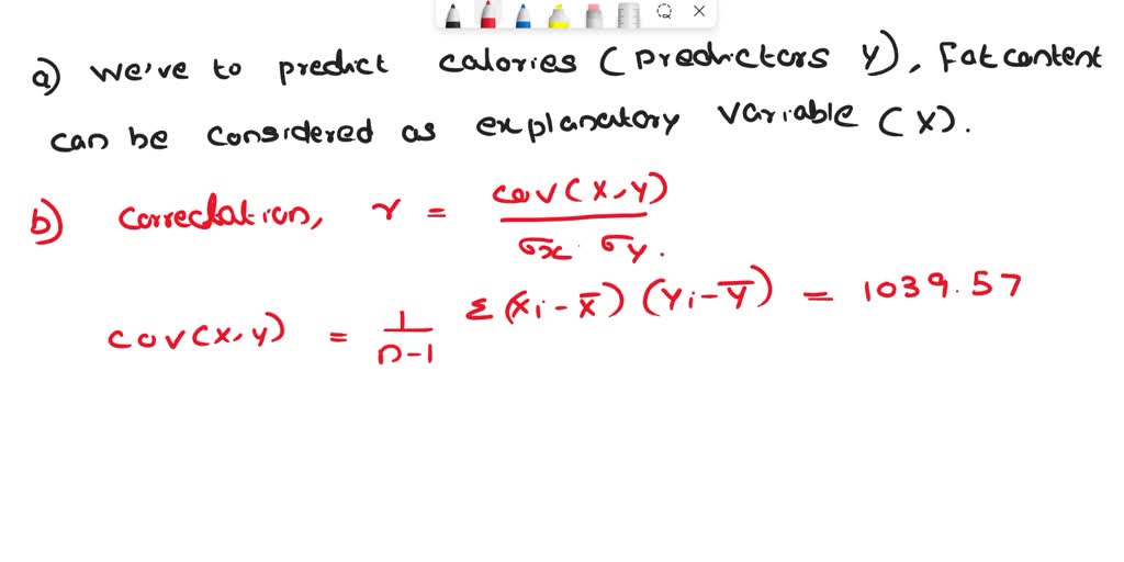 Solved Question Nutritionist Was Interested In Developing Model That