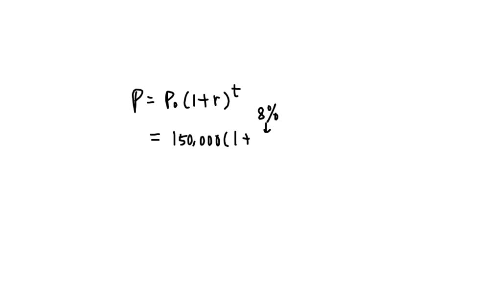 SOLVED: The population of a city is modeled by the function P=P0(1+r)t ...