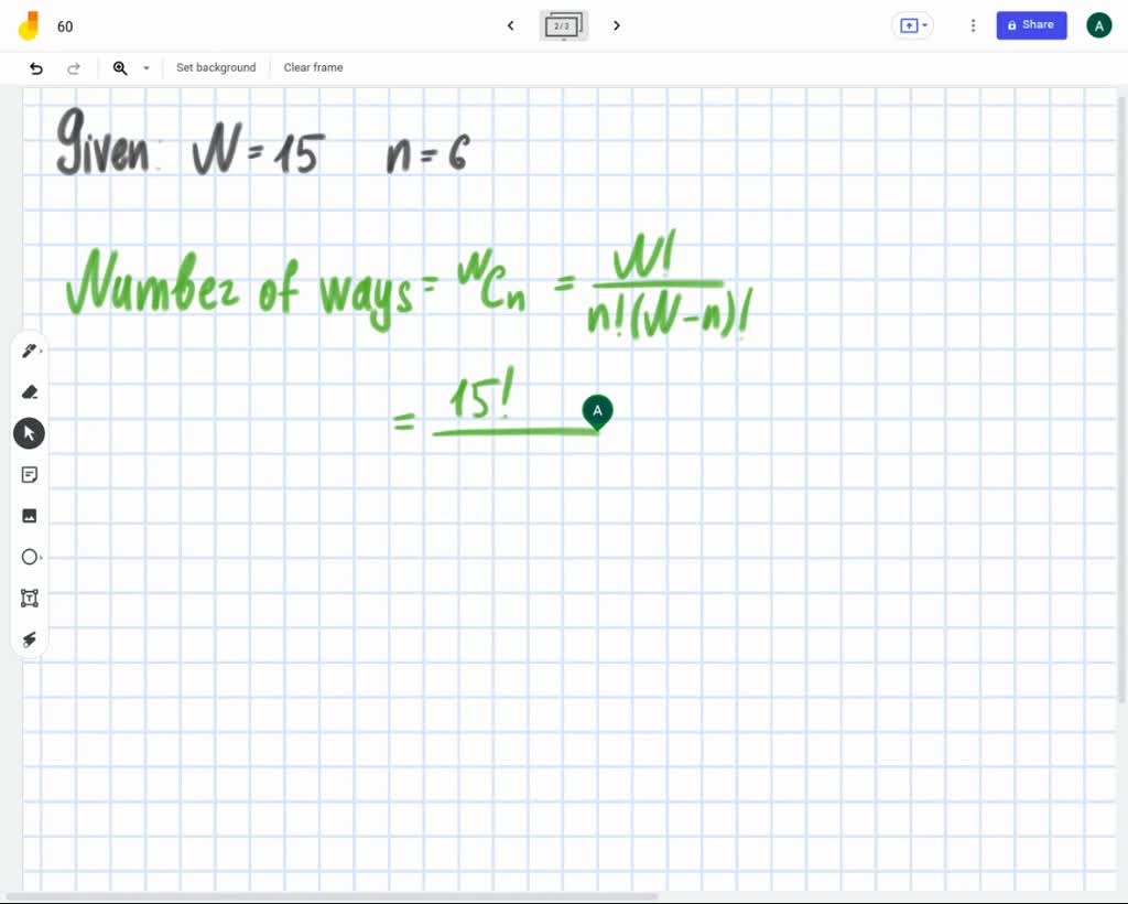 Solved How Many Ways Can We Arrange A Sample Of 6 Elements From A Population Of 15 Elements