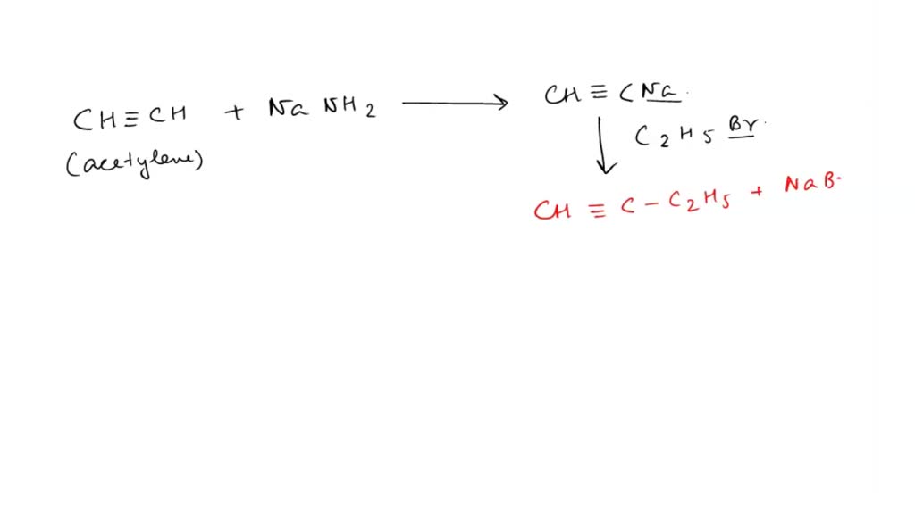 SOLVED: What is the major product when acetylene reacts with sodium ...