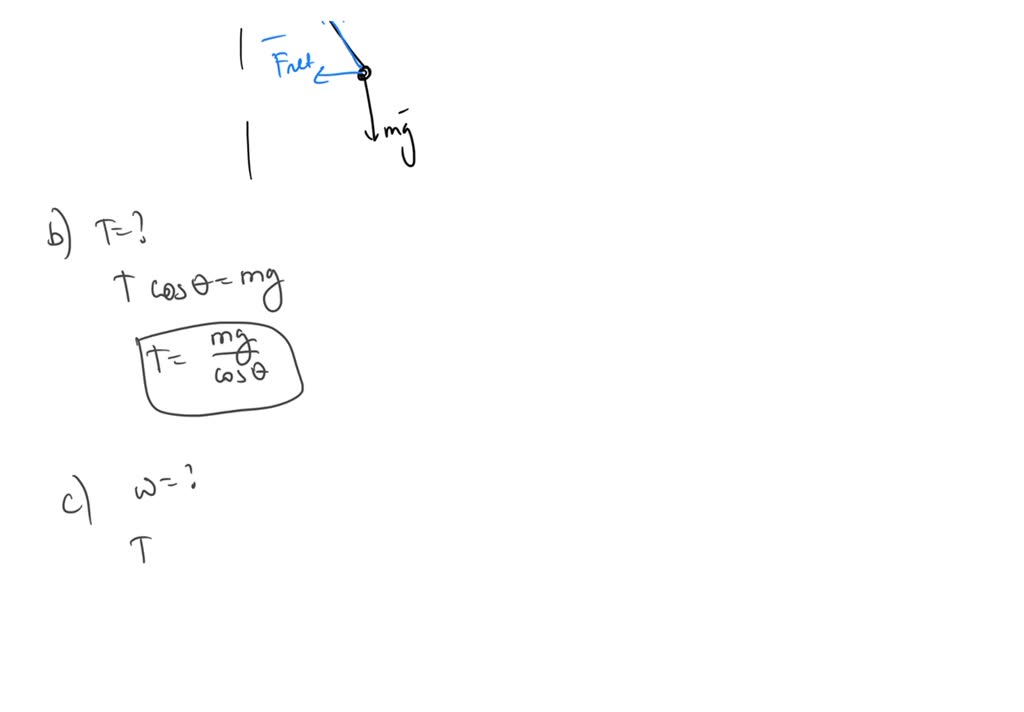 SOLVED: Problem 2: A Conical Pendulum A "Conical Pendulum" is shown in the figure above. The bob ...