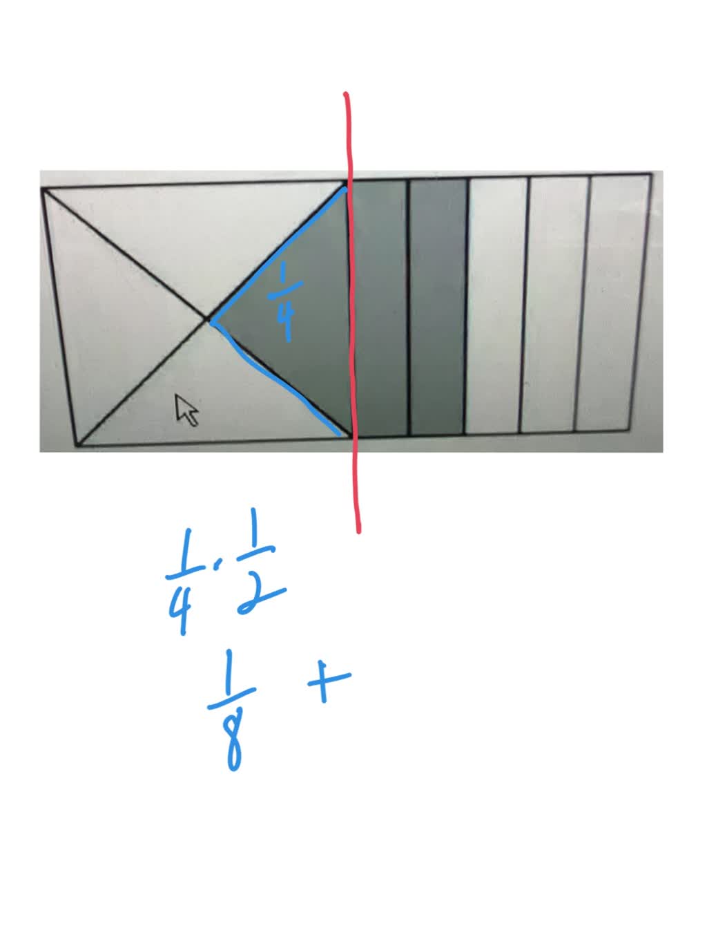SOLVED: Here are two identical squares. The first square is divided into four equal parts. The ...
