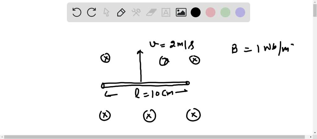 SOLVED: A conductor, 10 cm in length, moves with a uniform velocity of ...