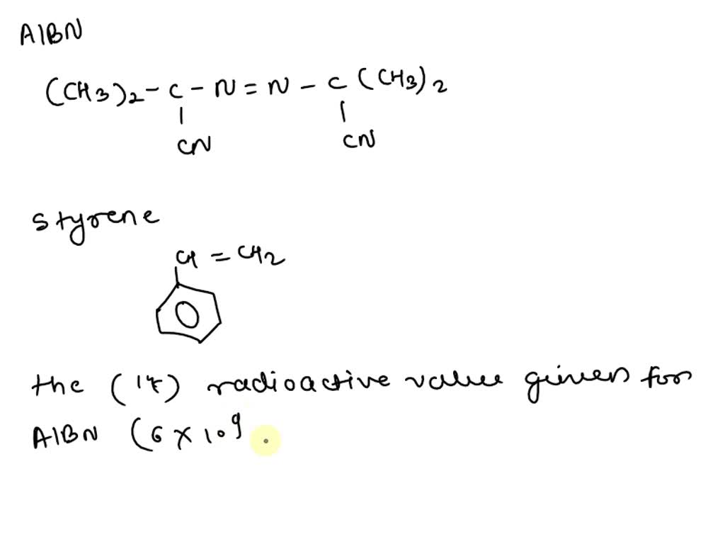 Write down a reaction scheme for polymerization of styrene (H2C=CHPh ...