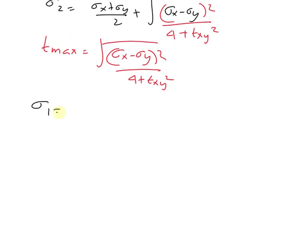 SOLVED The Normal Stresses In A Two dimensional Stress Analysis In Two SOLVED The Normal Stresses In A Two dimensional Stress Analysis In Two