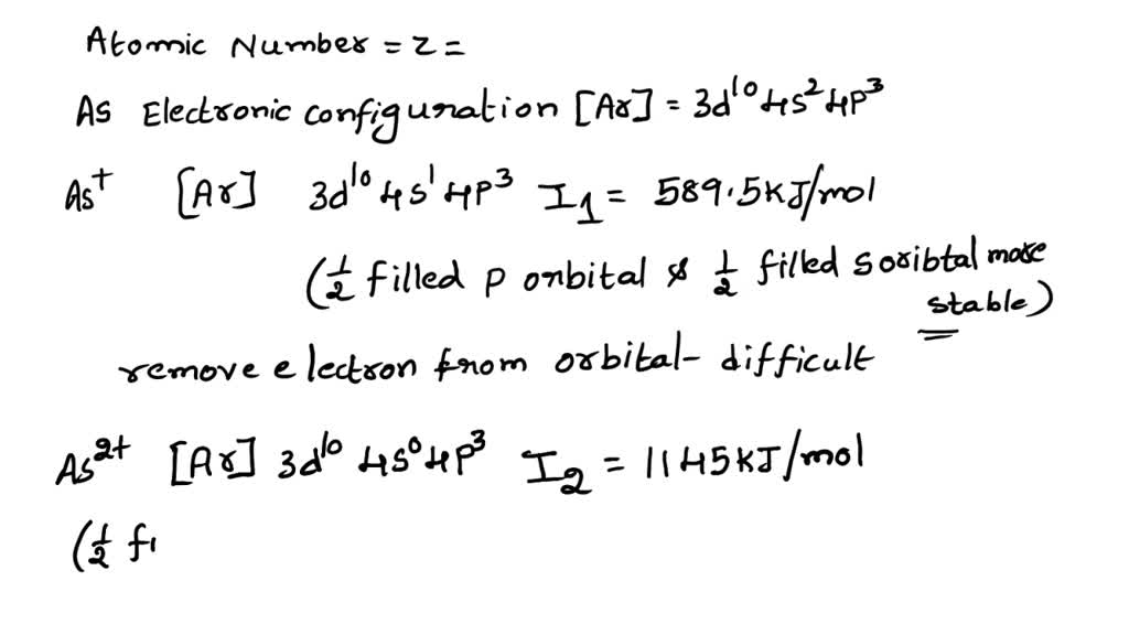 1 - The successive ionization energies of some element are !, 589.5 kJ ...