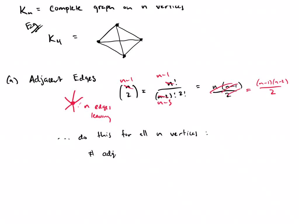 SOLVED: We say that two distinct edges in graph are adjacent if there ...