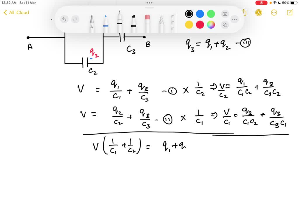 SOLVED: You connect three capacitors as shown in the diagram: C1 = C3 ...