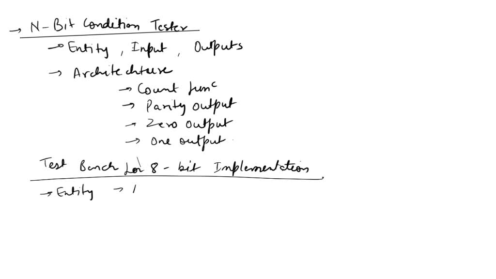 Solved 1 Write Vhdl Model Of A Combinational Logic Circuit That Has An 8 Bit Bus Input And On 3866