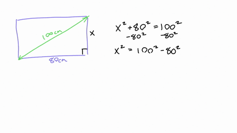 Tv with diagonal measurement of 100cm base is 80cm long what...