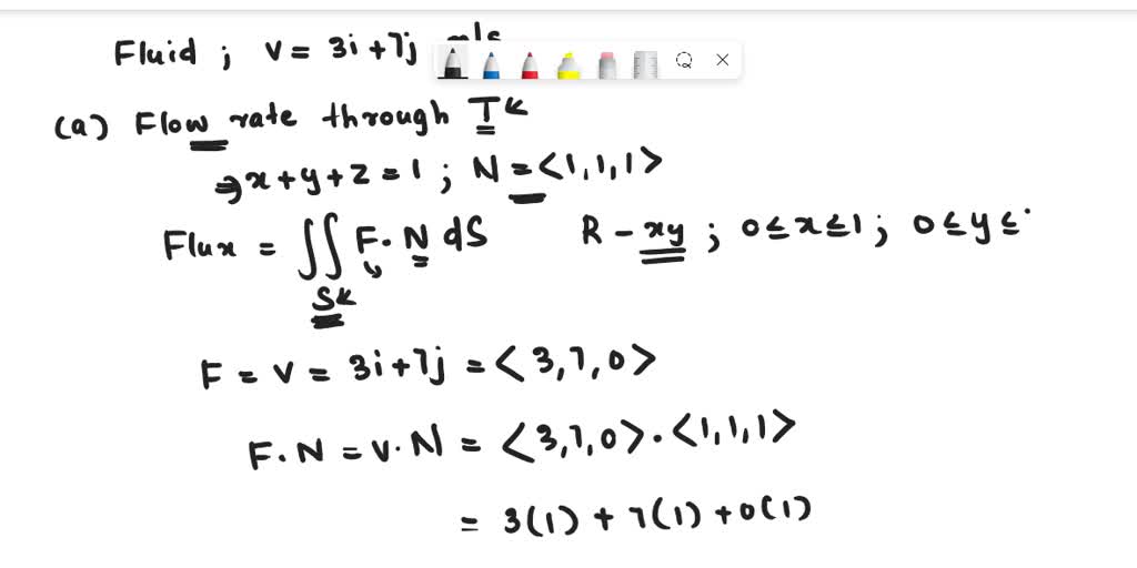SOLVED: Let T be the triangular region with vertices (1,0,0), (0,1,0) , and (0,0,1) oriented ...