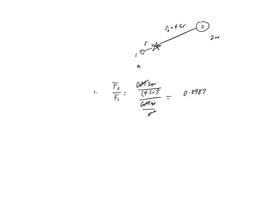 SOLVED: Consider two planets of mass m and 2m, respectively, orbiting the same star in circular ...