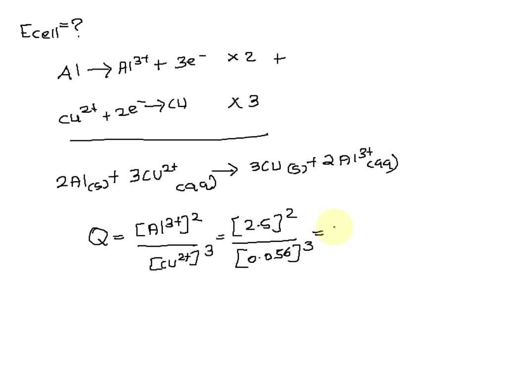 SOLVED: For a voltaic cell consisting of Al(s) in Al(NO3)3(aq) and Cu(s ...