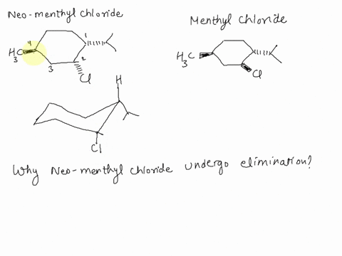 Menthyl chloride and neomenthyl chloride have the structures...