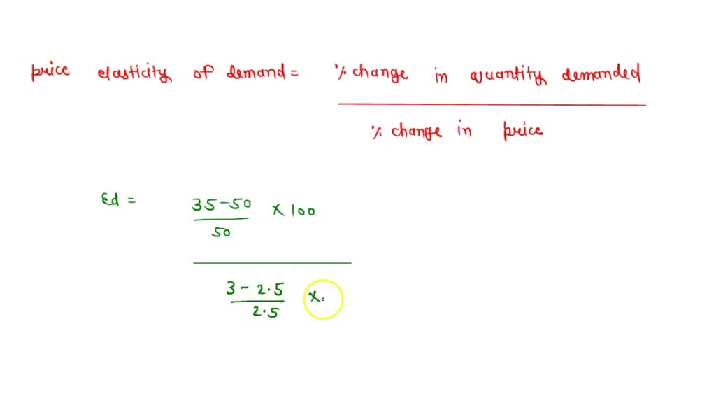 SOLVED: 'Calculate price elasticity of demand if quantity demanded fell ...