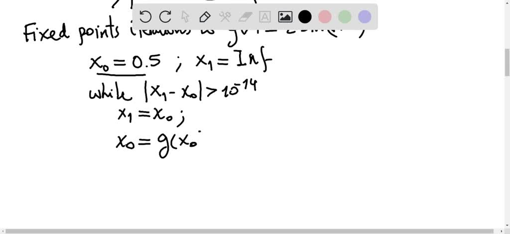 SOLVED: Use simple fixed-point iteration to locate the root of f(x)=2 ...
