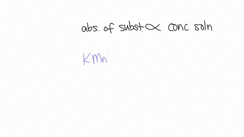 a potassium permanganate kmno4 solution is purple in color using the ...
