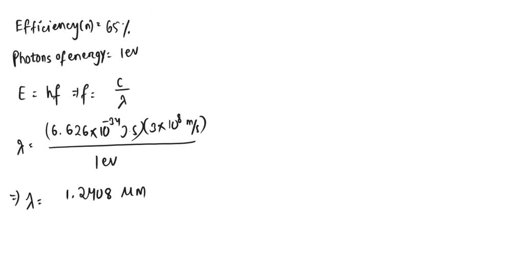 Problem2 A photodiode has a quantum efficiency of %65 when photons of ...