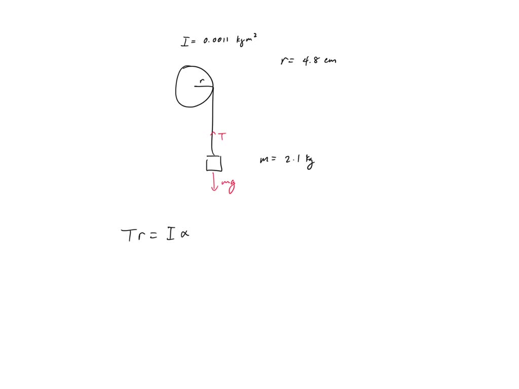 SOLVED: A block (mass = 2.1 kg) is hanging from a massless cord that is ...