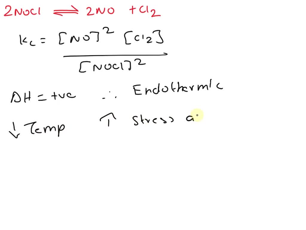 SOLVED: For the following reaction: ZnOCl2(g) 2NO(g) Cl2(g) Î”H = -771 kJ What effect will a ...