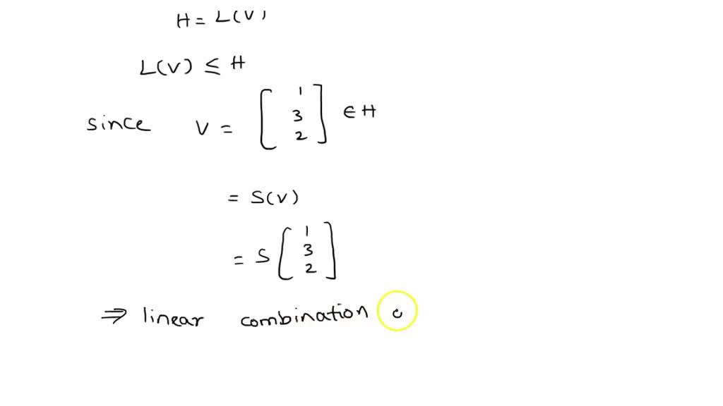 SOLVED: Let H be the set of all vectors of the form 3s Find a vector in R3 such 2s that H Spanv ...