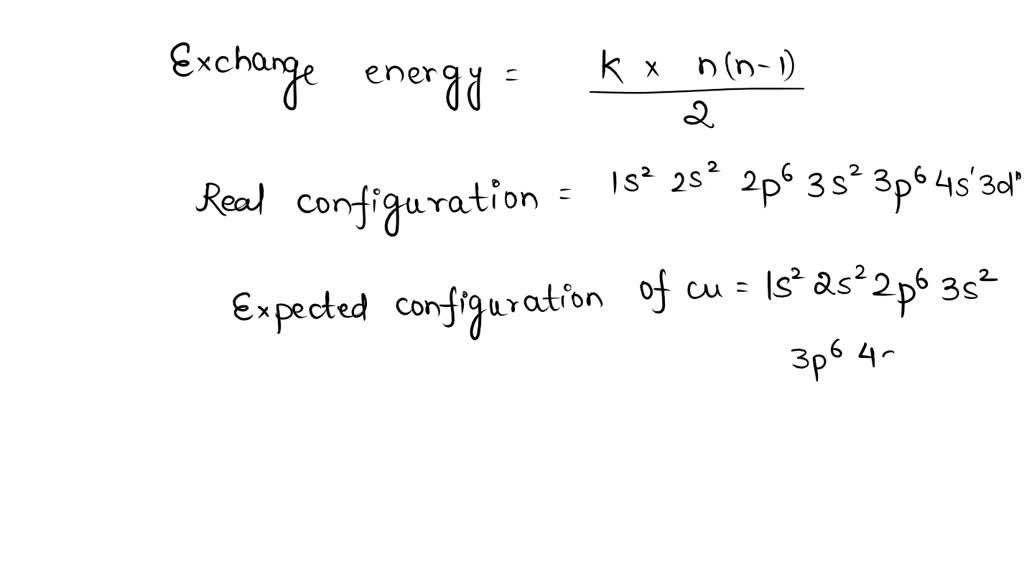 SOLVED: The ratio between exchange energies of expected and real ...
