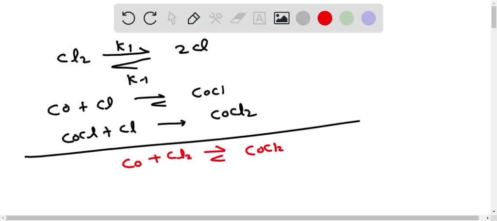 SOLVED: The synthesis of phosgene (COCl2) from chlorine gas is shown ...
