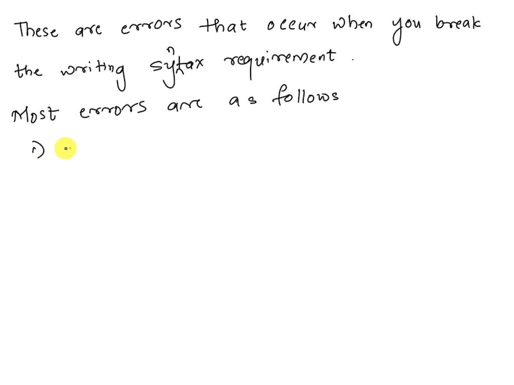 Solved which Of The Following Errors Will Be Detected At Compile Time Mark All That Apply 1