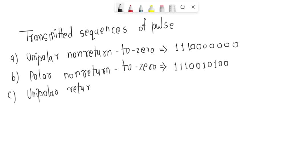 Solved Problem Show With The Help Of Timing Diagrams How The Binary Data 101101 Will Be
