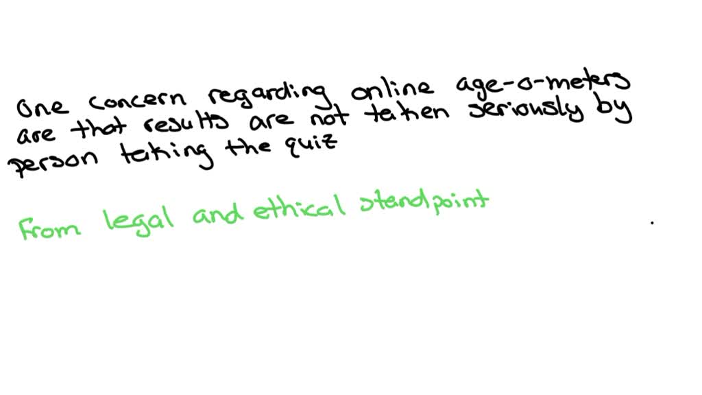 SOLVED: Some experts have mixed feelings about the online age-o-meters ...