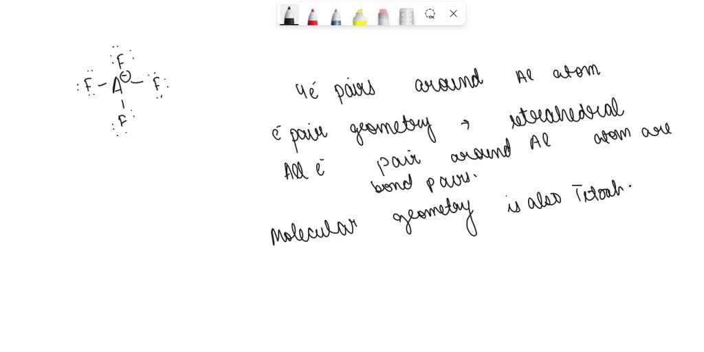 SOLVED: Draw the Lewis structure for AlF4 . What are its electron-pair ...