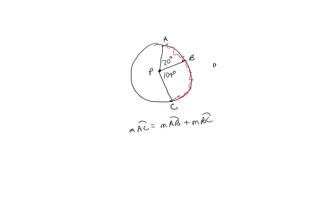 SOLVED: What is the arc measure; in degrees, of minor arc AC on circle ...