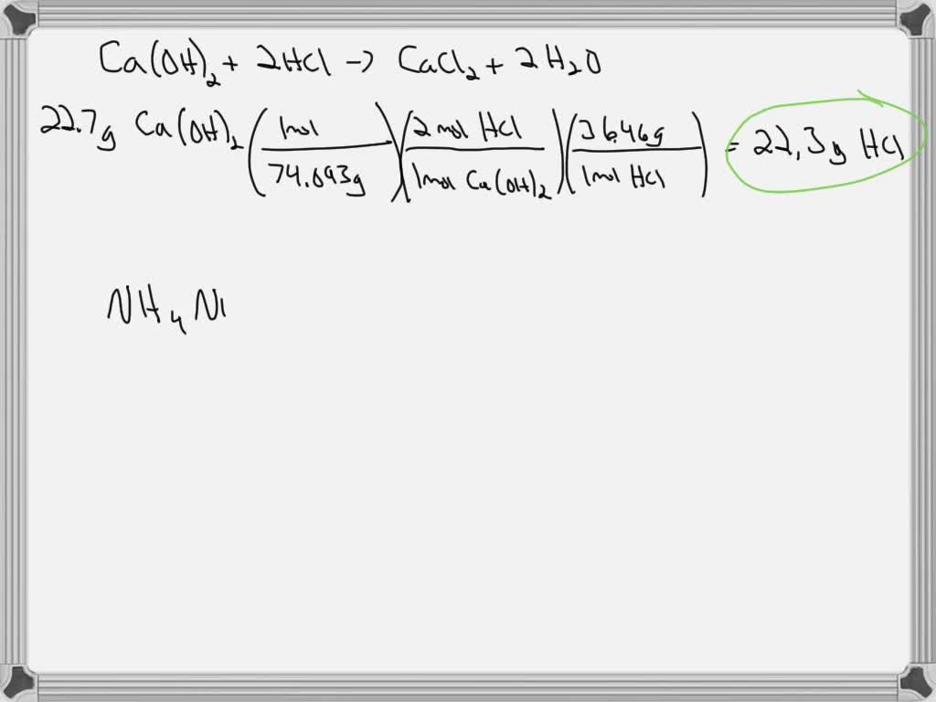 SOLVED: According to the following reaction, how many grams of hydrochloric acid are required ...