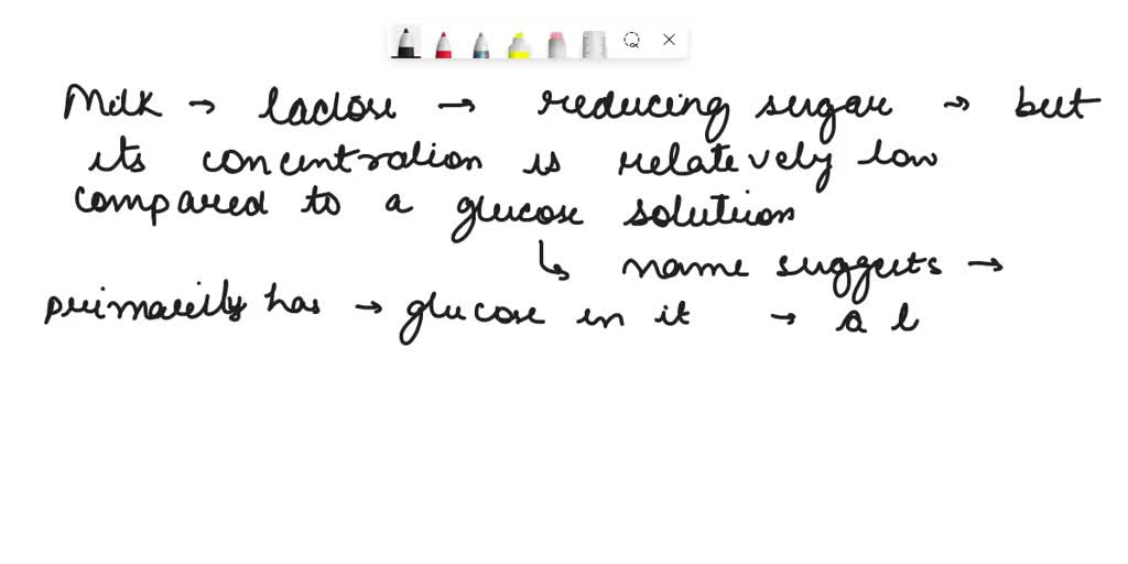 SOLVED: 1. does milk contain as much reducing sugar as the glucose ...