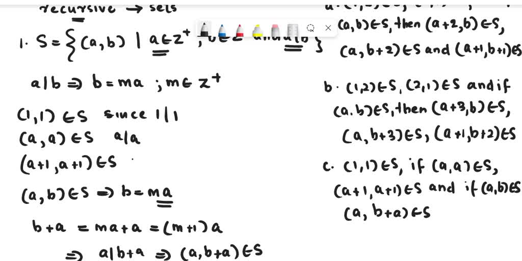SOLVED: Give a recursive definition of each of these sets of ordered pairs of positive integers ...