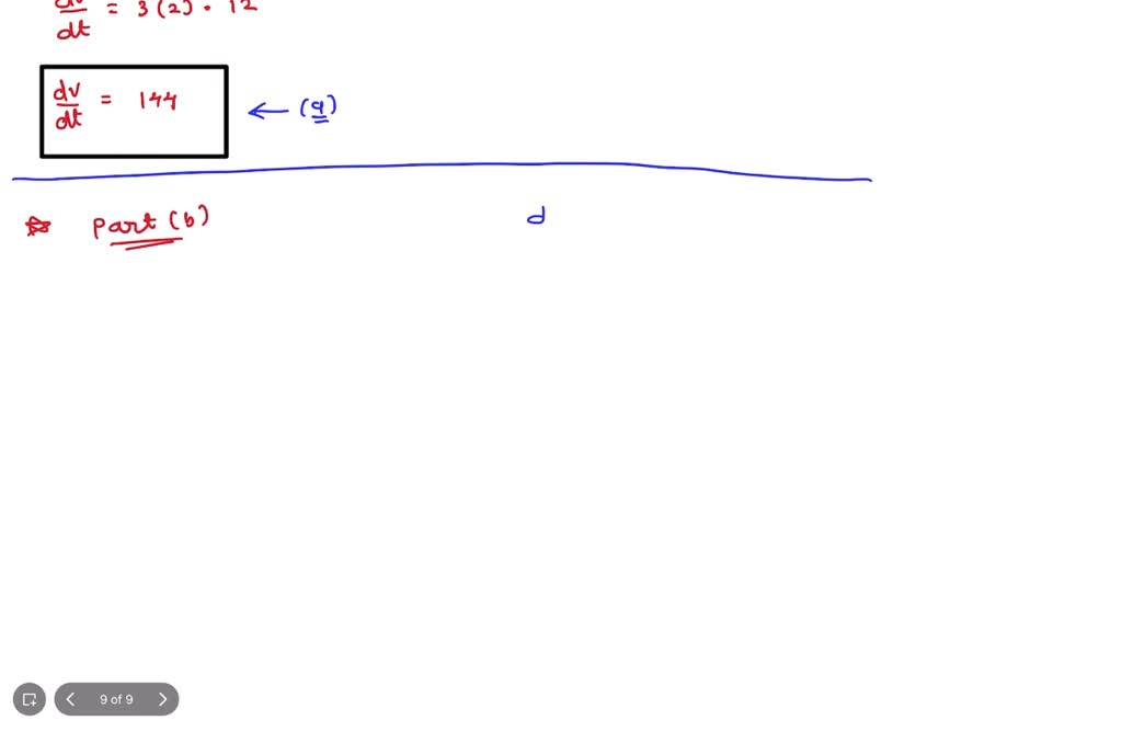 SOLVED: A) Let V be the volume of a cube with side s. If ds/dt = 12 ...