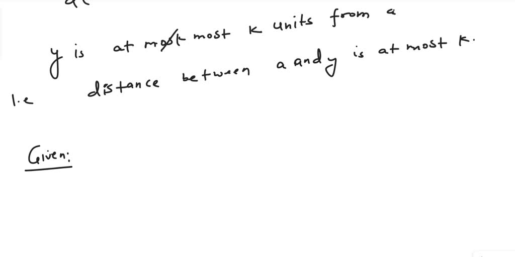 Solved Use Absolute Value Notation To Describe 6 Is At Most 3 Units From X